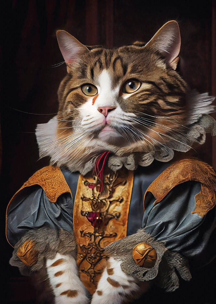 Renaissance merchant cat